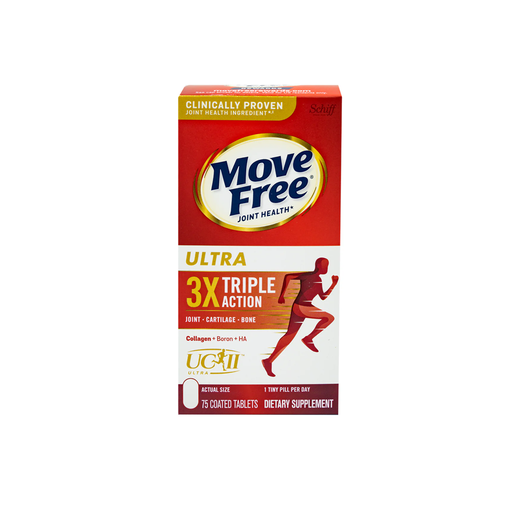 Schiff Move Free 3X Ultra Triple Action With Type II Collagen & Boron 75 Coated Tablets | BB Beauty