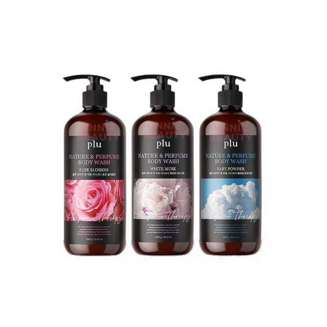 plu White Musk / Rose Blossom / Baby Powder Nature & Perfume Body Wash ...