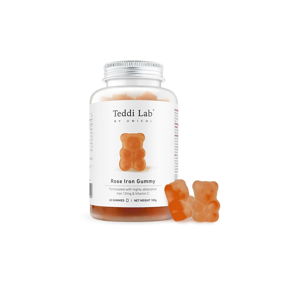 Unichi Teddy Lab Rose Iron Gummy 60pcs | BB Beauty